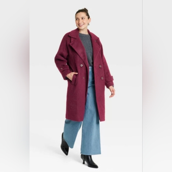 Universal Thread | Jackets & Coats | Universal Thread Maroon Trench ...